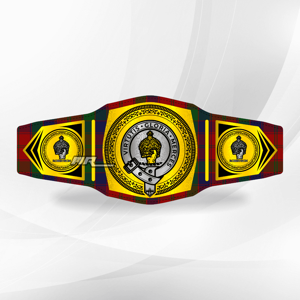 Robertson Clan Tartan Belt - Robertson Clan Crest Belt